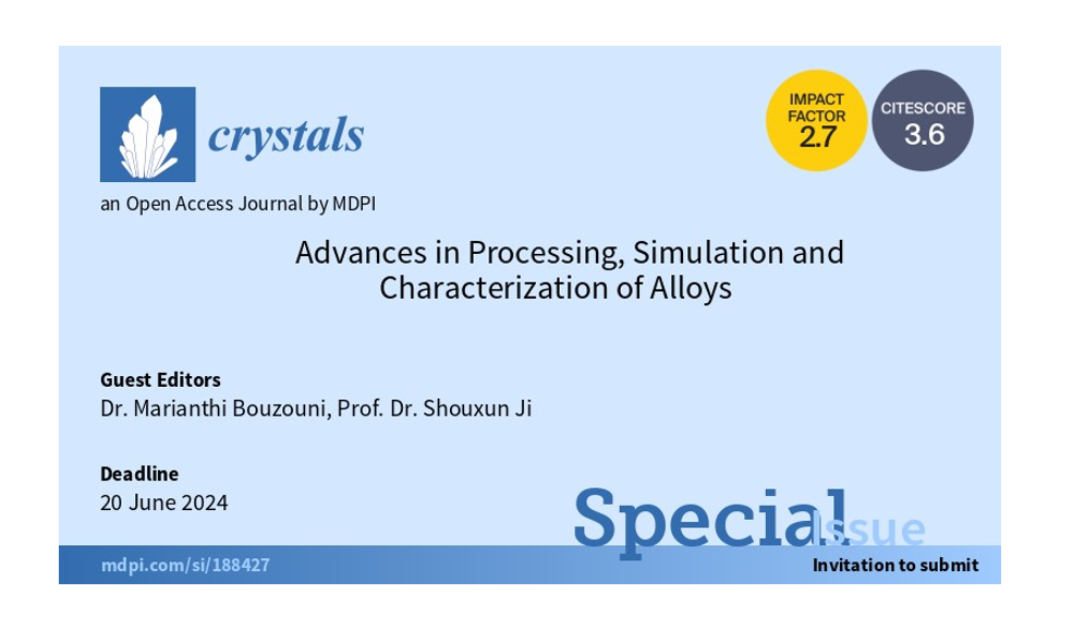 MDPI Special Issue "Advances in Processing, Simulation and ...